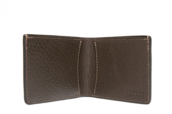 Two-Pocket Leather Bifold Wallet - Handmade Men's Wallet