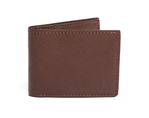 Two-Pocket Leather Bifold Wallet - Handmade Men's Wallet