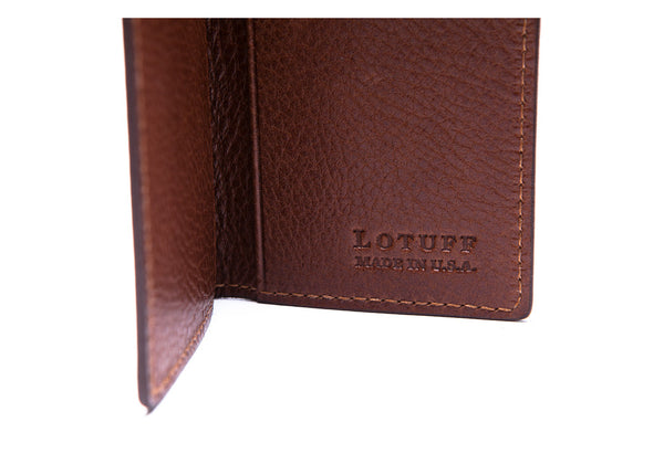 Leather Folding Card Wallet - Handmade Leather Business Card Holders