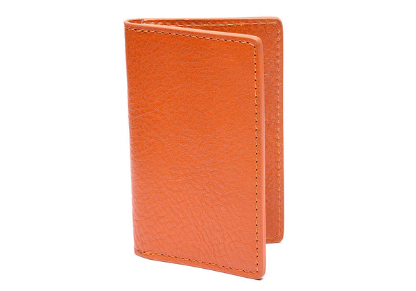 Leather Folding Card Wallet - Handmade Leather Business Card Holders