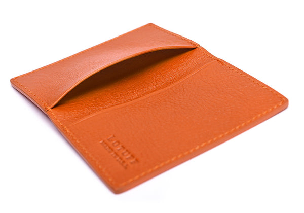 Leather Folding Card Wallet - Handmade Leather Business Card Holders