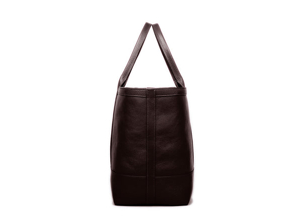 Leather Open Top Medium Tote - Handmade Leather Tote Bag