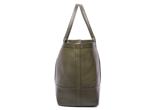 Leather Open Top Medium Tote - Handmade Leather Tote Bag