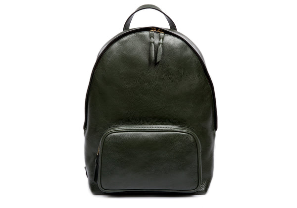 Leather Zipper Backpack - Handmade Leather Bag