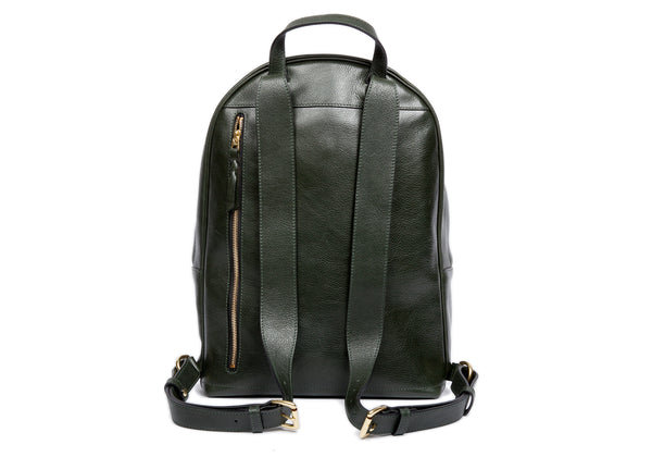 Leather Zipper Backpack - Handmade Leather Bag